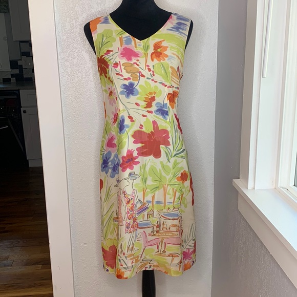 Carol Anderson | Dresses | Carol Anderson Silk Sleeveless Dress Floral ...